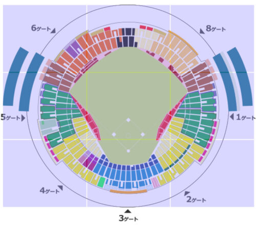 福岡ドーム(福岡PayPayドーム)の座席表と会場情報 | 座席ガイド